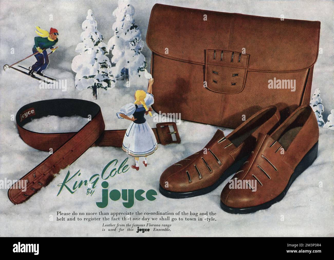 Advert for King Cole by Joyce California shoes 1946 Stock Photo - Alamy