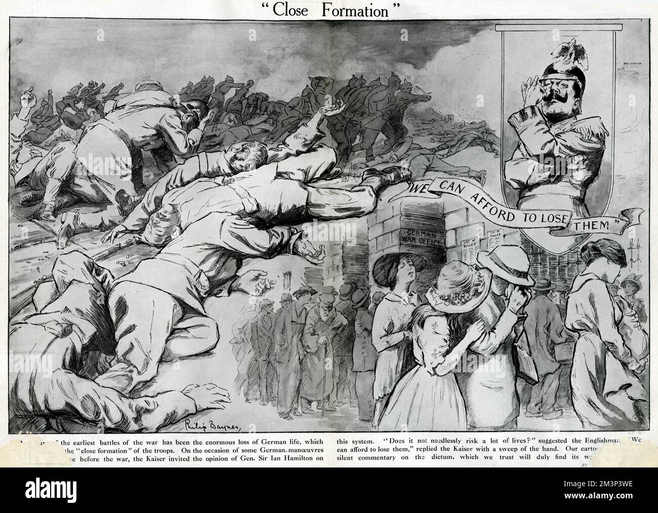 Cartoon, Close Formation, WW1 Stock Photo - Alamy