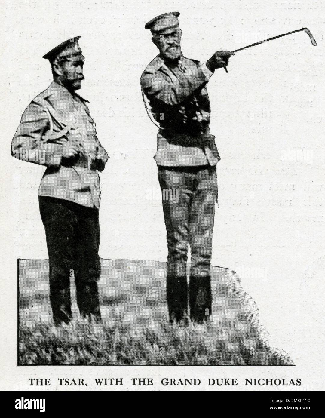 Tsar Nicholas II of Russia with Grand Duke, WW1 Stock Photo - Alamy