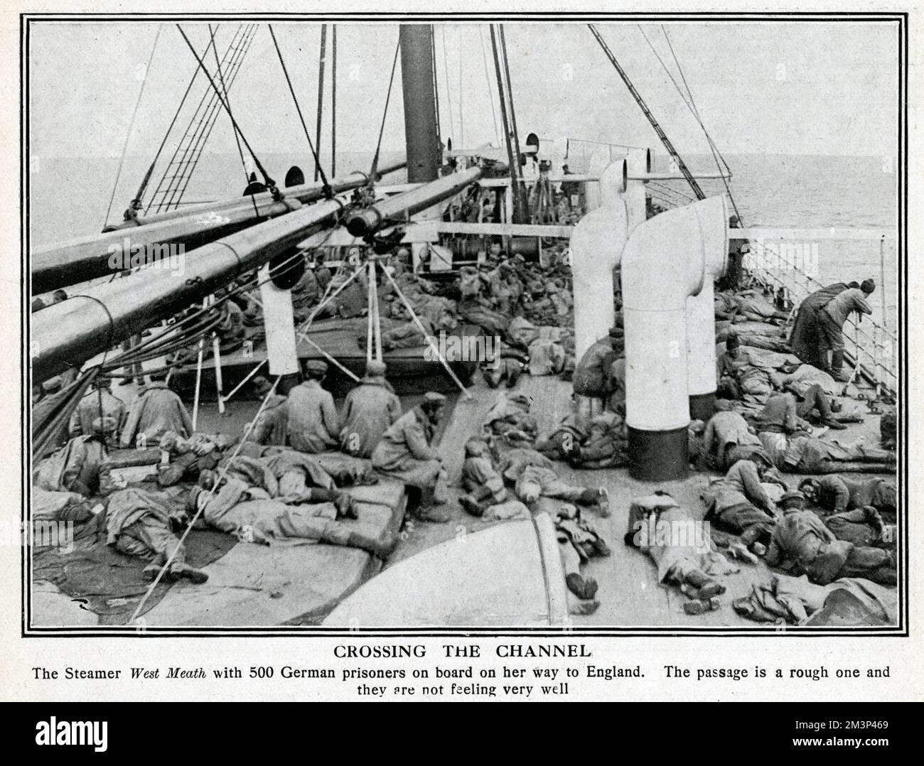 German prisoners of war crossing Channel, WW1 Stock Photo - Alamy