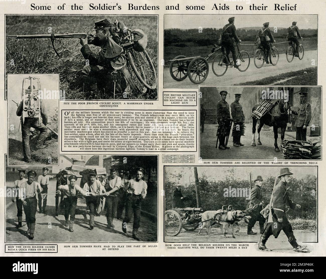 Transport methods used by soldiers, WW1 Stock Photo - Alamy