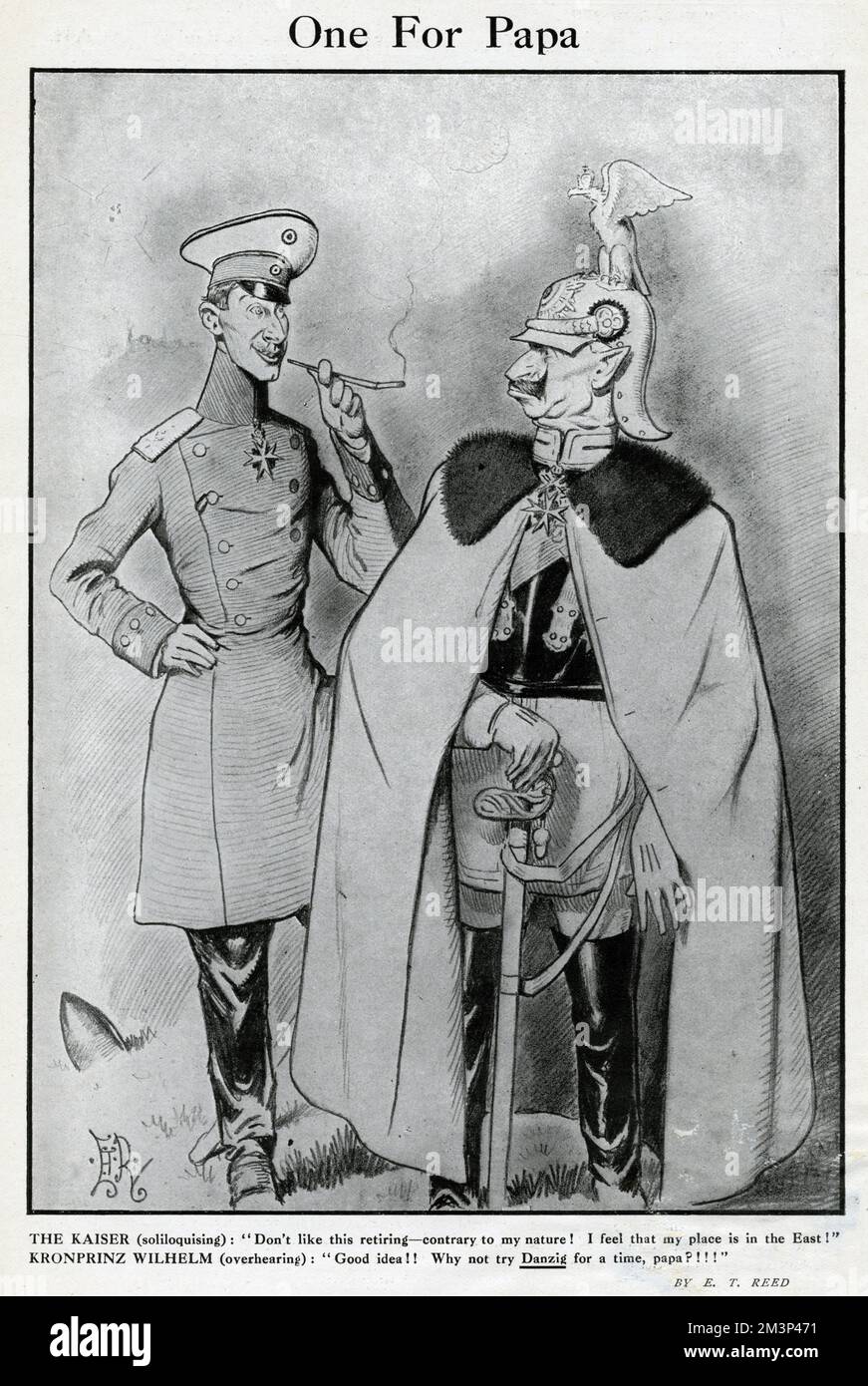 Cartoon, One For Papa, WW1 Stock Photo - Alamy