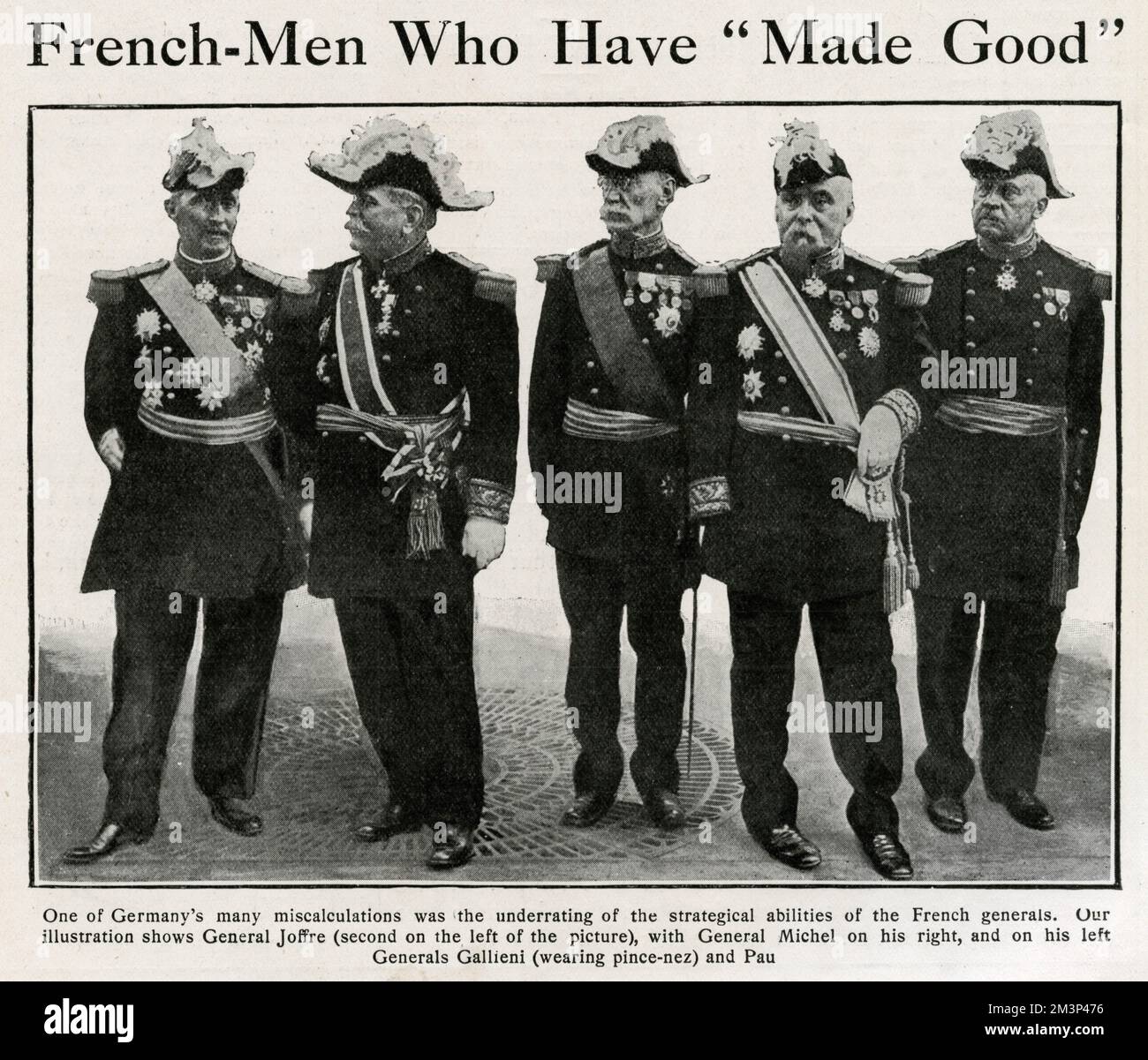 Five French generals, WW1 Stock Photo - Alamy