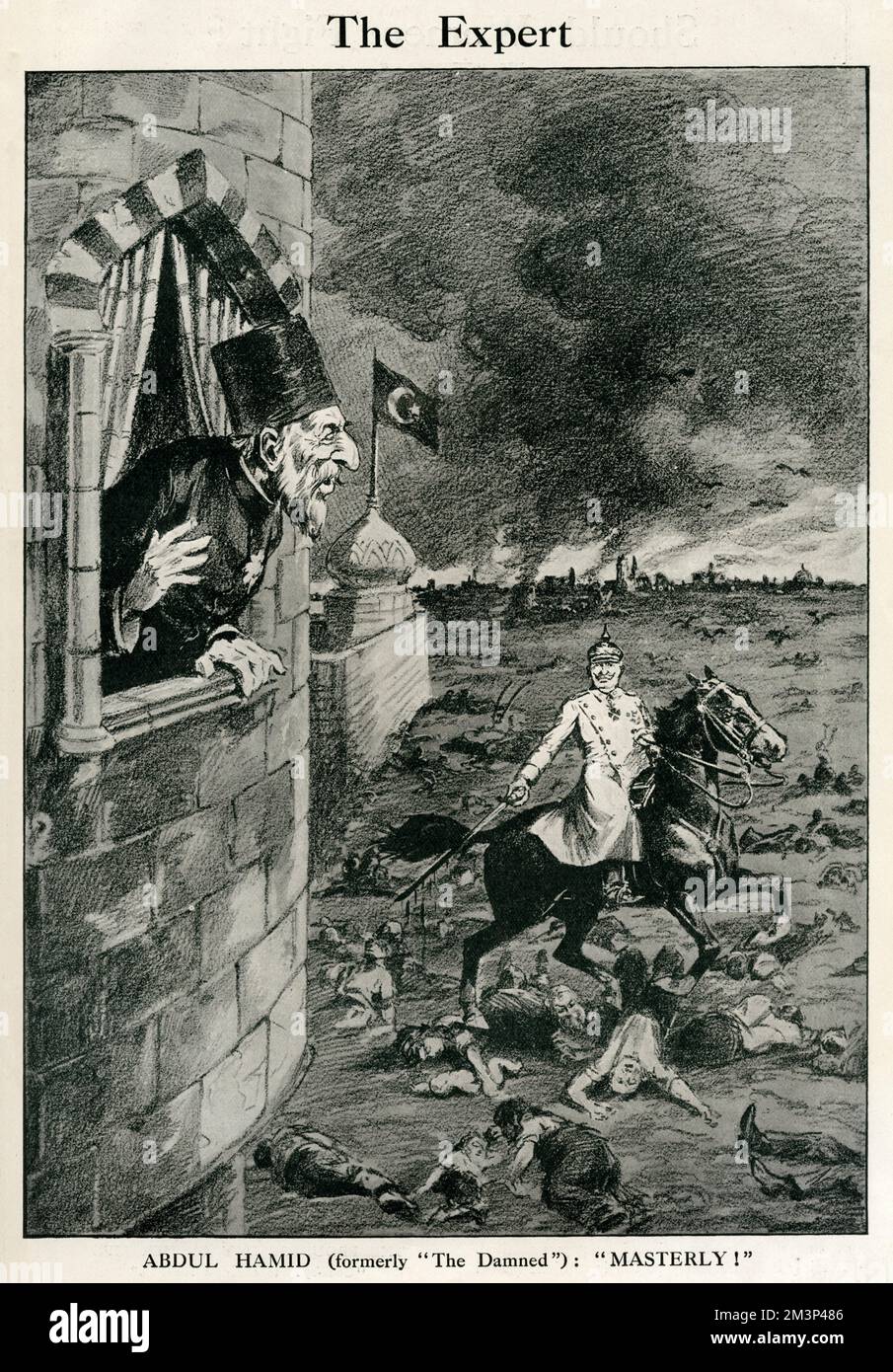 Cartoon, Kaiser Wilhelm II and Abdul Hamid, WW1 Stock Photo - Alamy