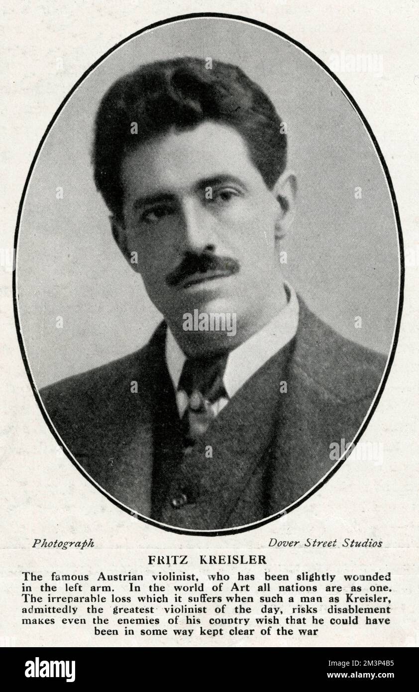 Fritz Kreisler, Austrian violinist and composer Stock Photo - Alamy