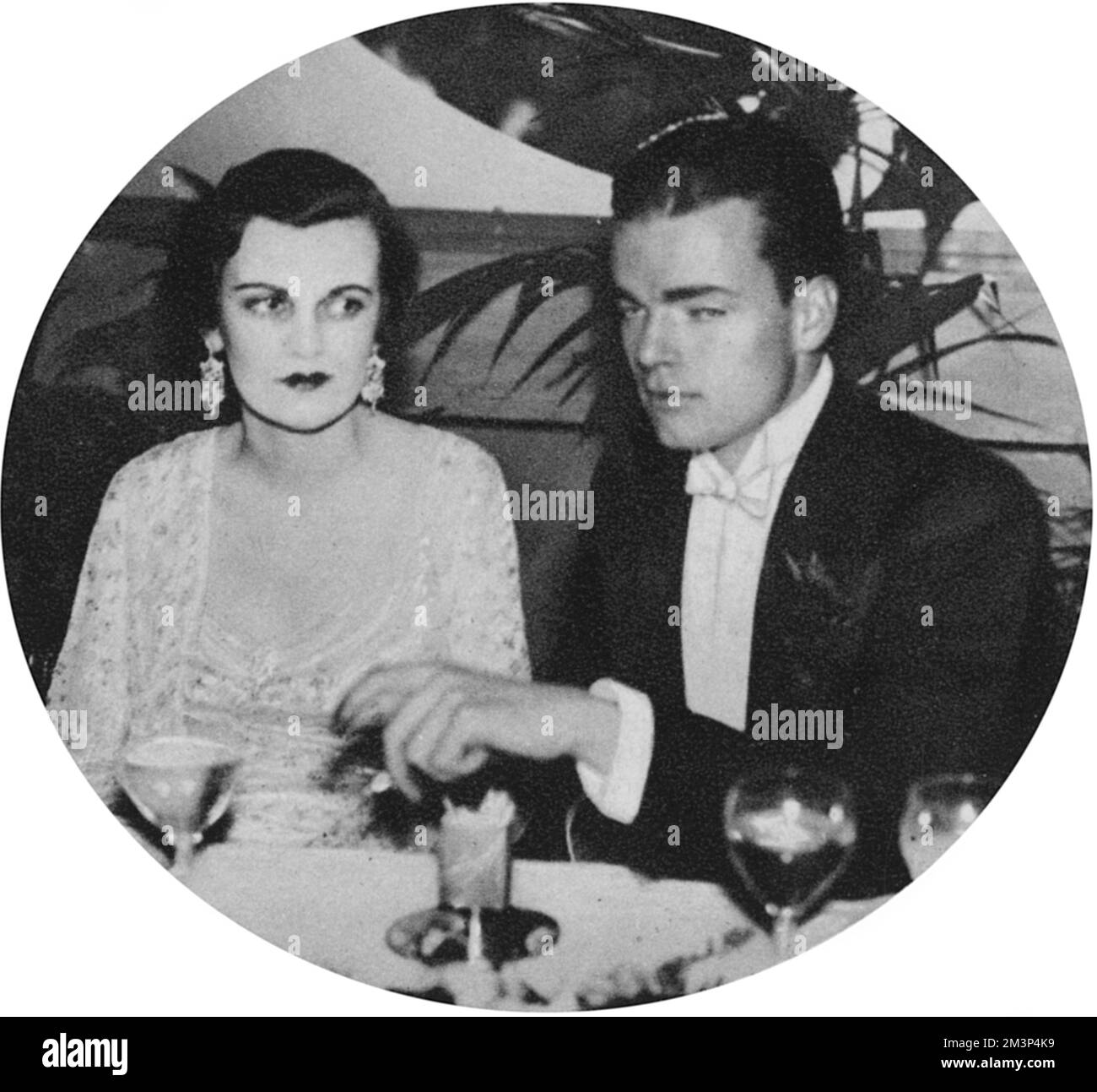 Miss Margaret Whigham and Mr Charles Sweeny at a party at the Embassy ...