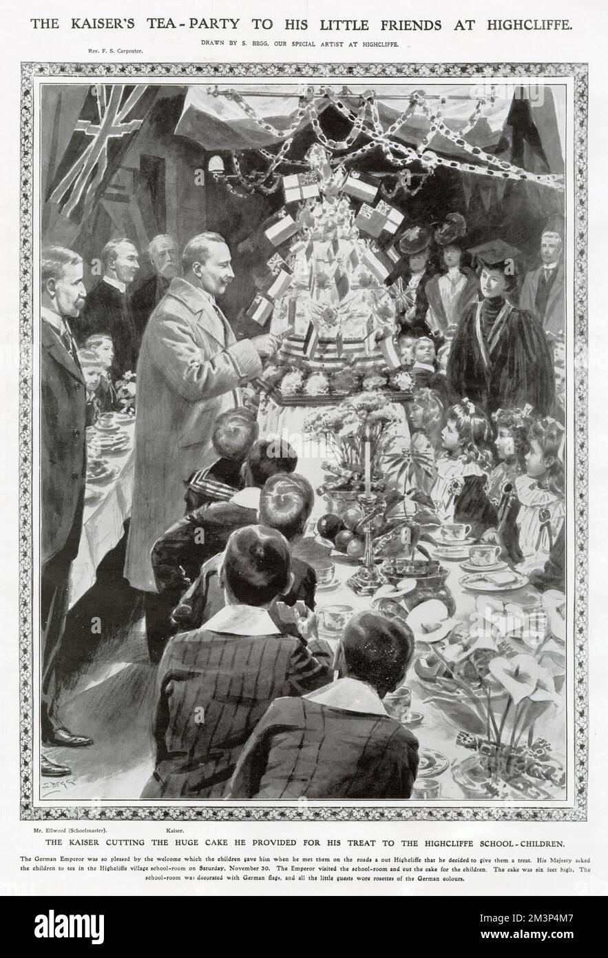 Kaiser Wilhelm II Visiting Children in a School 1907 Stock Photo - Alamy