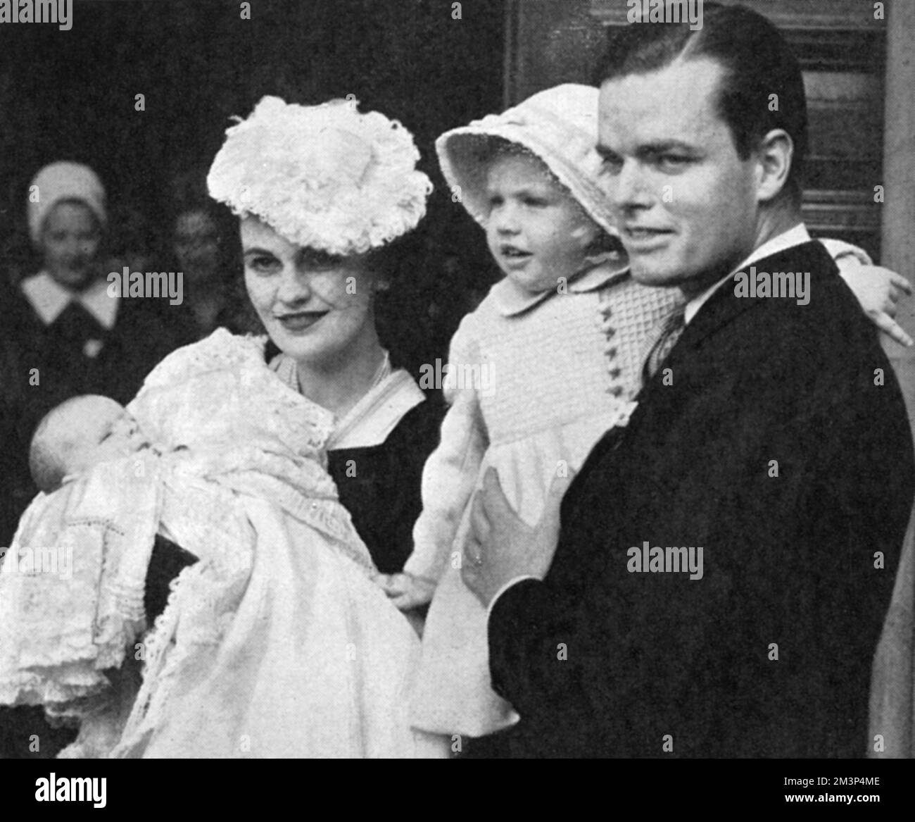 Mr & Mrs Charles Sweeny at son's christening Stock Photo - Alamy