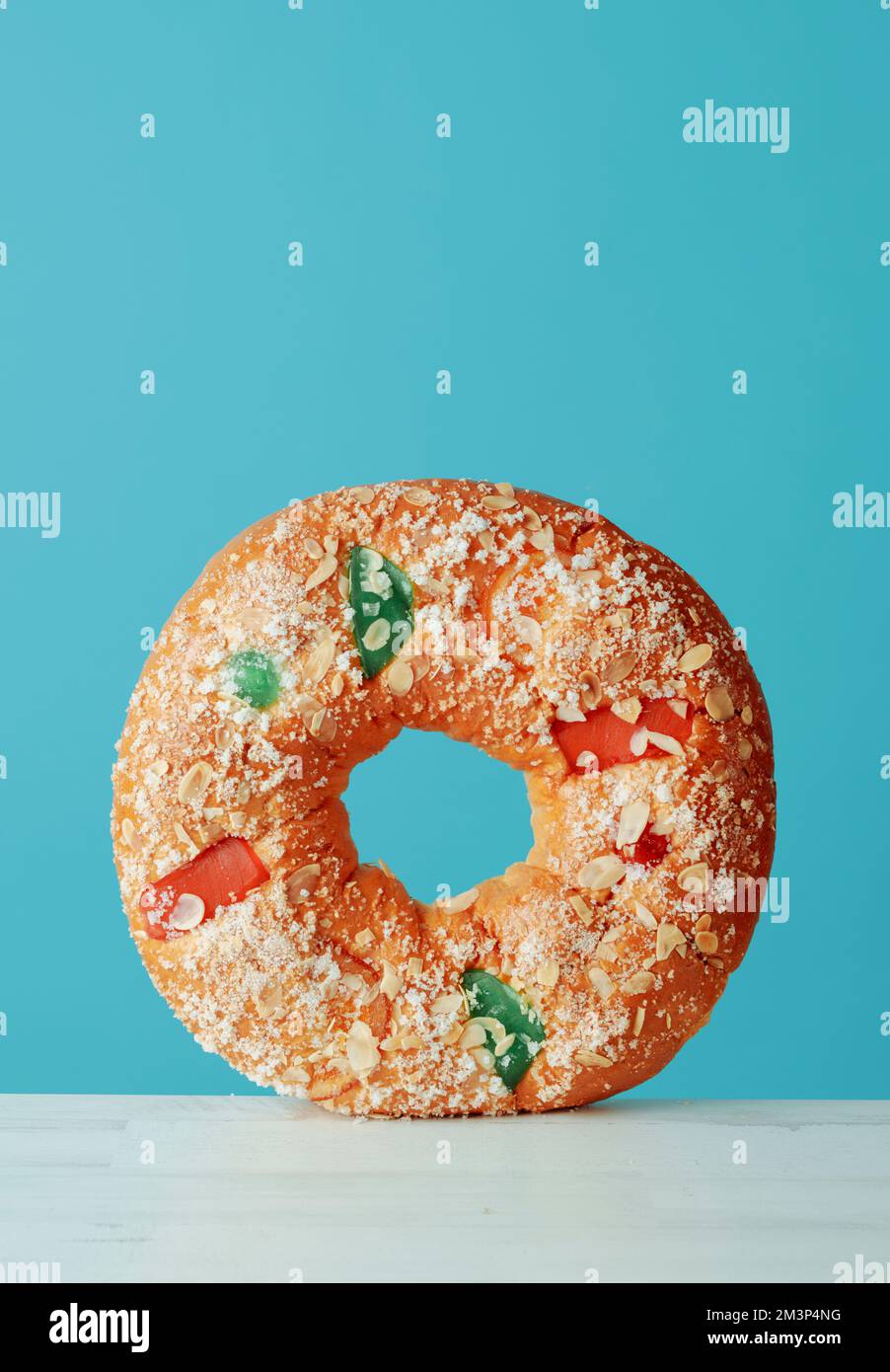 the spanish three kings cake, called roscon de reyes, eaten ...