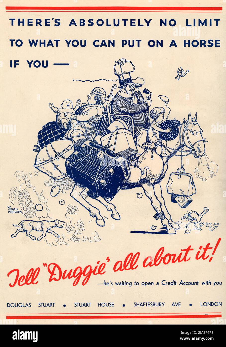 Douglas Stuart advertisement by William Heath Robinson Stock Photo - Alamy