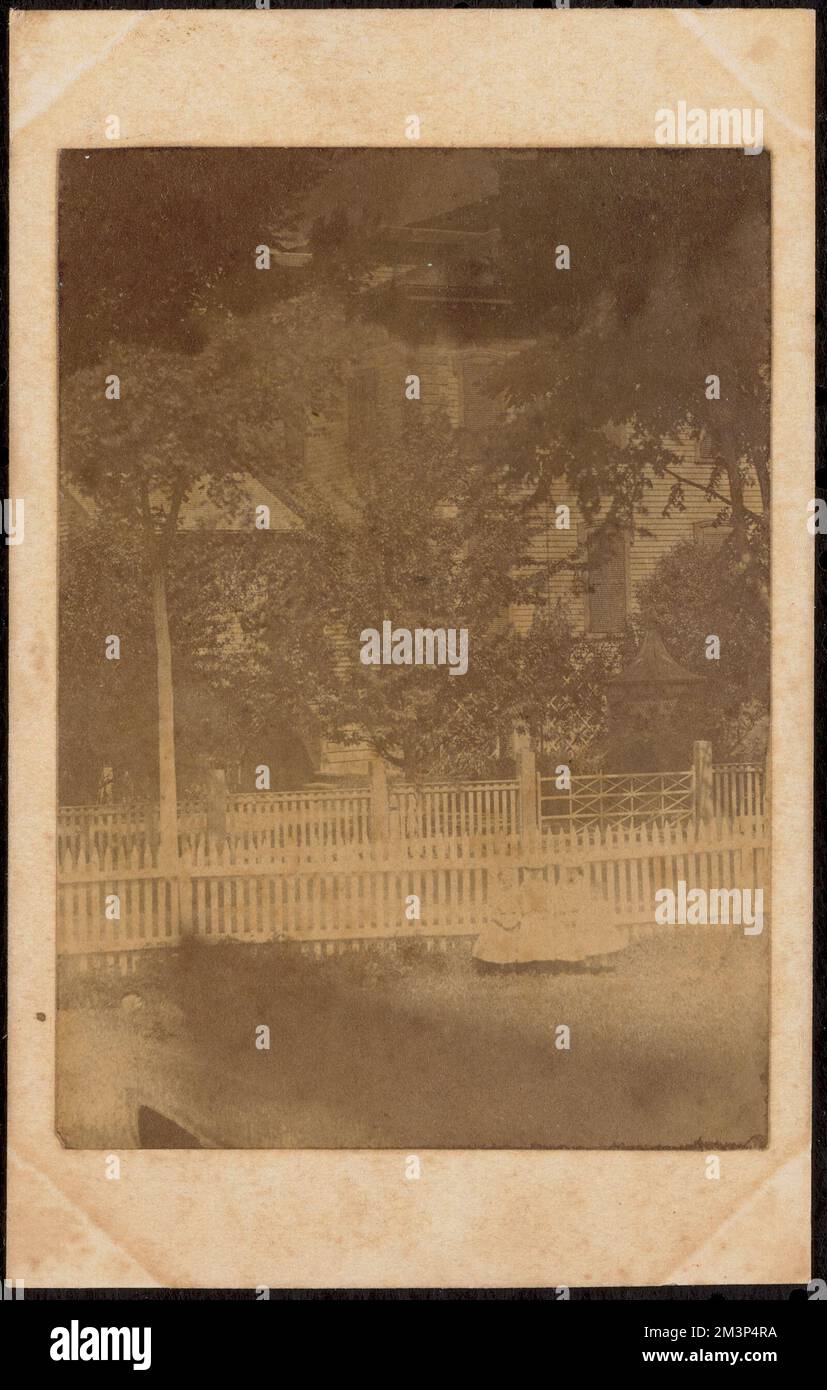 Rear of Mr. Jacobs' House, Pierpont St , Houses, Trees, Carte de Visite ...