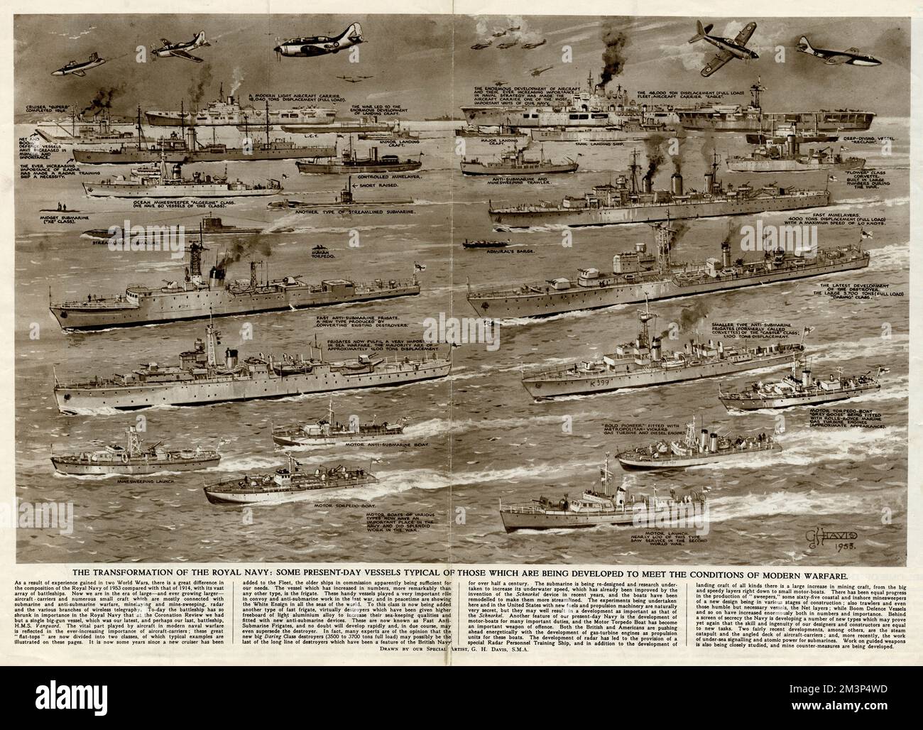 Transformation of the Royal Navy by G. H. Davis Stock Photo - Alamy
