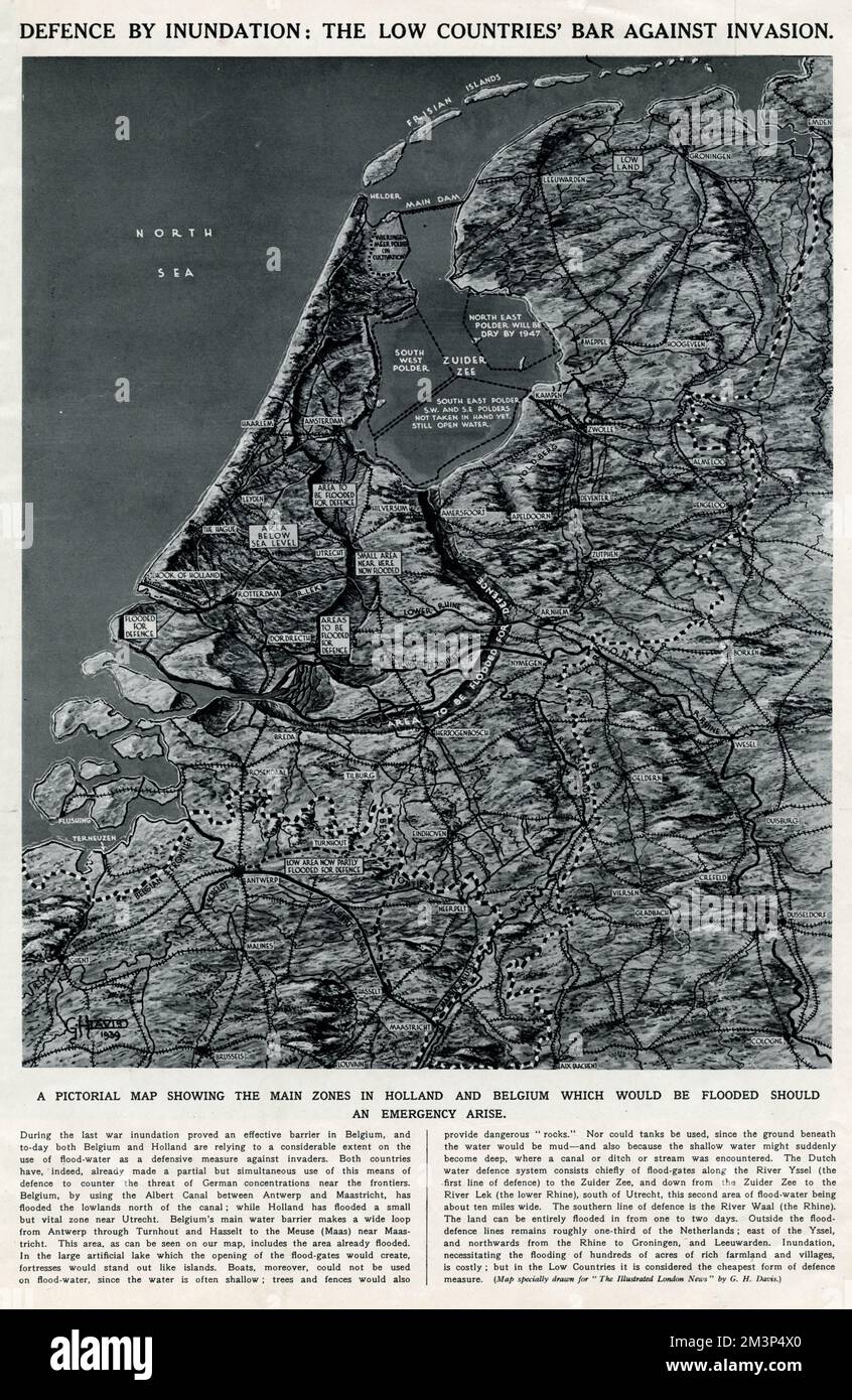 Map of Low Countries by G. H. Davis Stock Photo - Alamy