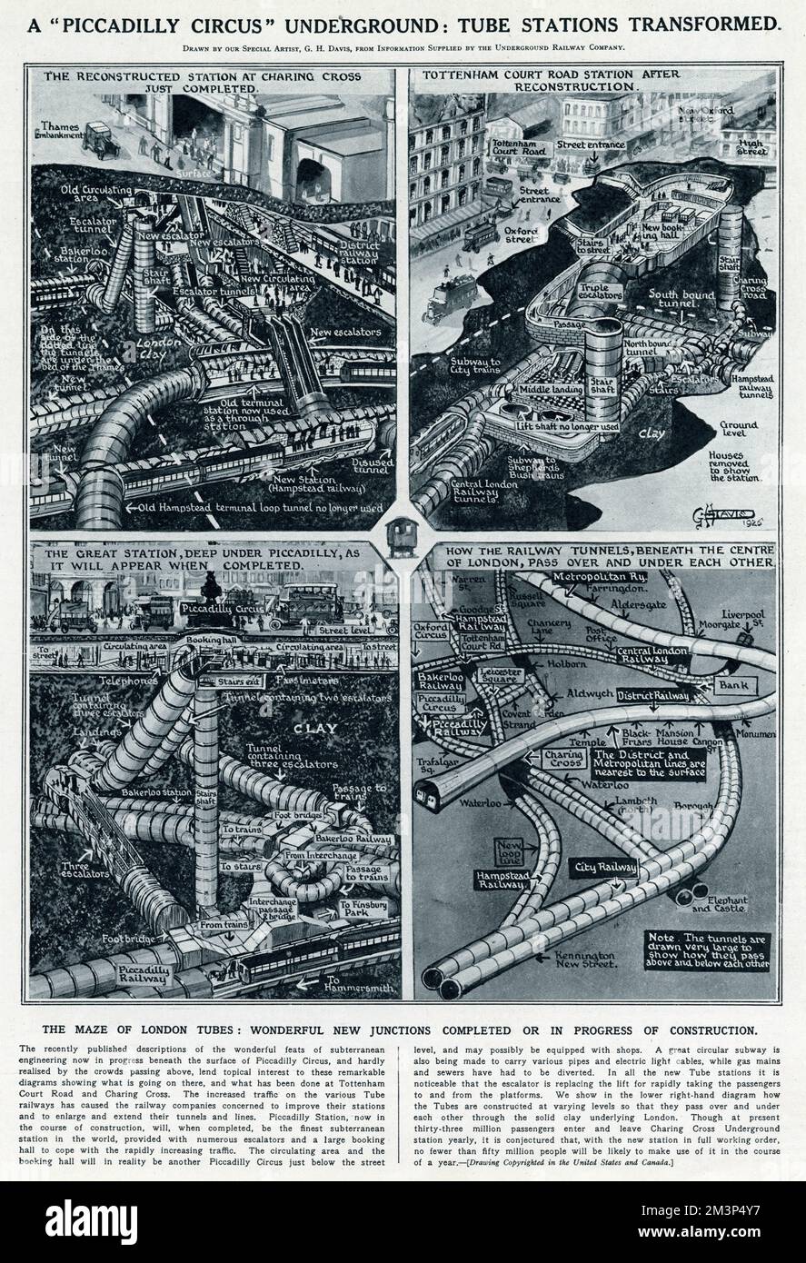 Tube stations transformed by G. H. Davis Stock Photo - Alamy