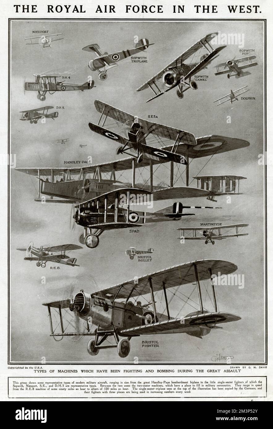 The Royal Air Force in the west by G. H. Davis Stock Photo - Alamy
