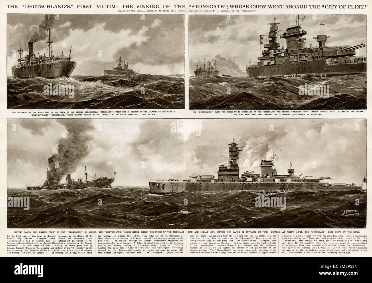 Sinking freighter wwii hi-res stock photography and images - Alamy