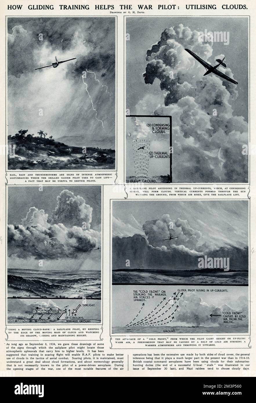 Gliding training by G. H. Davis Stock Photo - Alamy