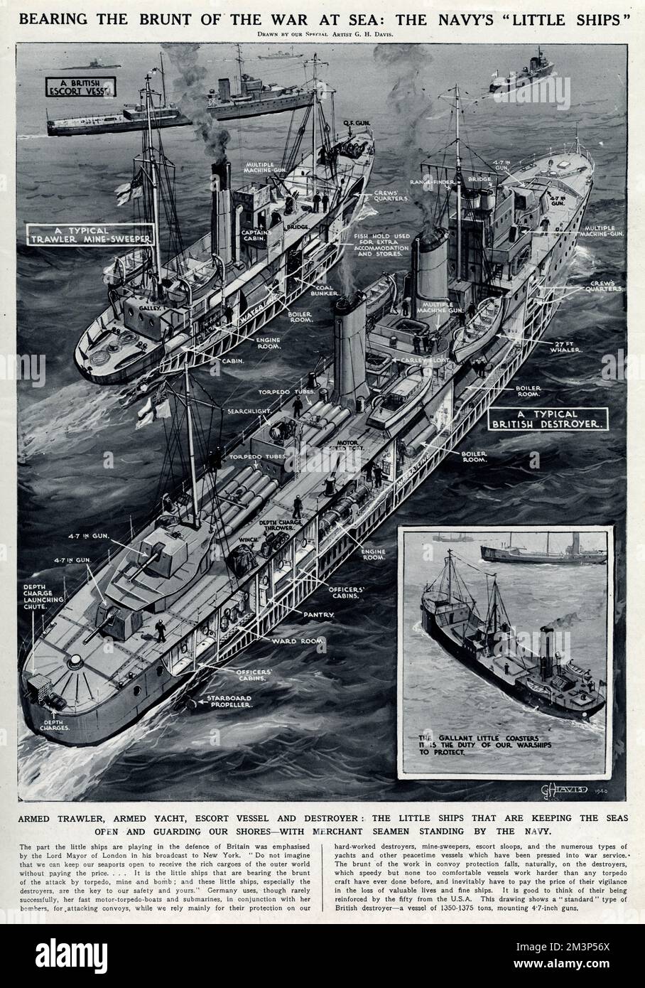 The Royal Navy's little ships by G. H. Davis Stock Photo - Alamy