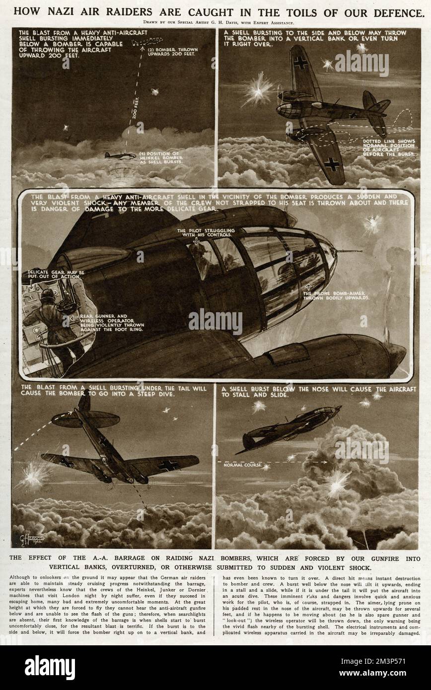 How German air raiders are caught in the toils of British defence ...