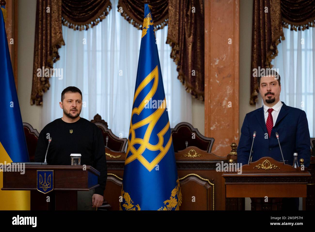 Kyiv, Ukraine. 15th Dec, 2022. Ukrainian President Volodymyr Zelenskyy ...