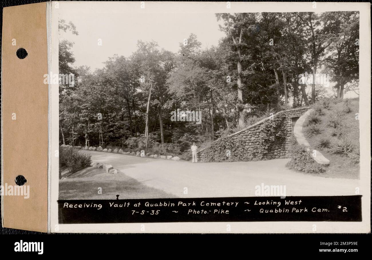 Receiving vault at Quabbin Park Cemetery, looking west, Ware, Mass ...