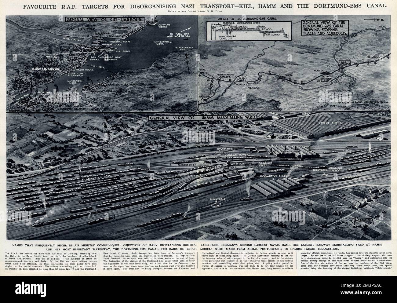 Favourite RAF targets in Germany by G. H. Davis Stock Photo - Alamy