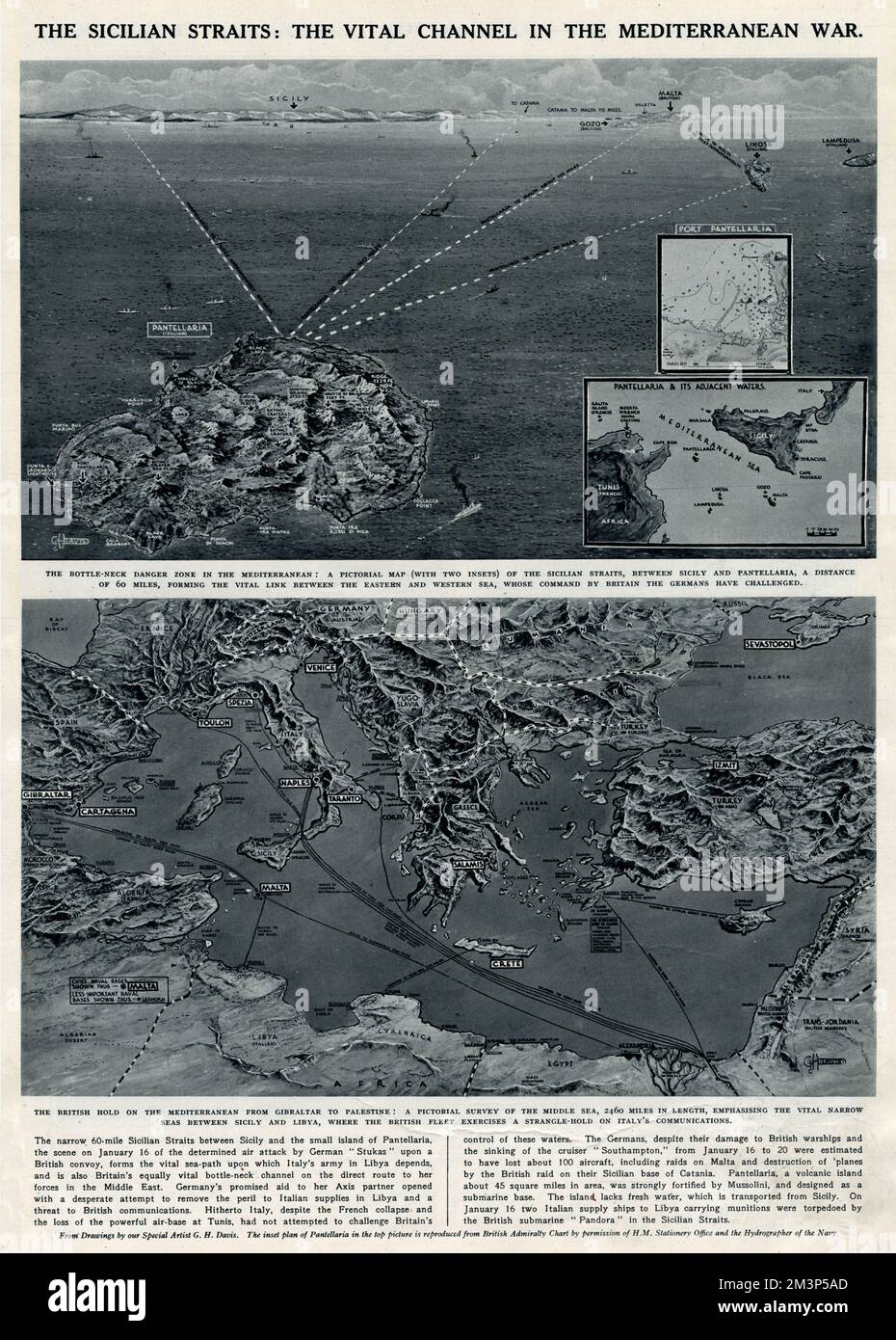 A map of the Sicilian Straits: the vital channel in the Mediterranean ...