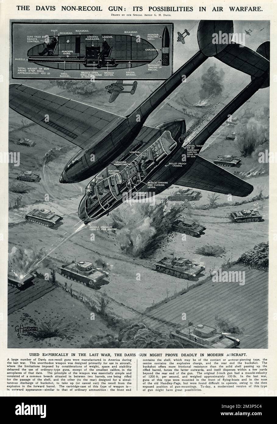 The Davis non-recoil gun: its possibilities in air warfare during the ...
