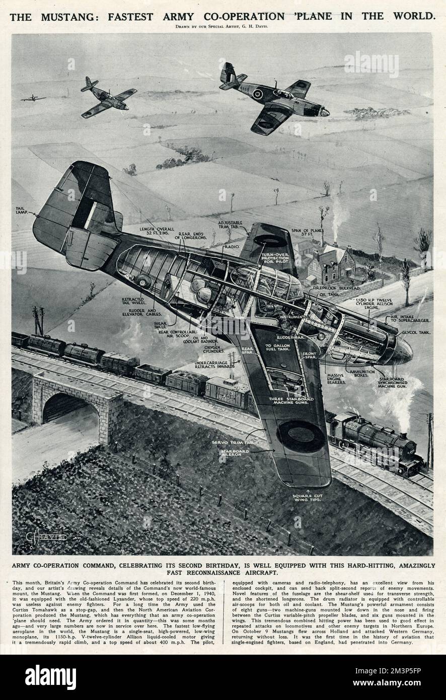 The Mustang plane by G. H. Davis Stock Photo - Alamy