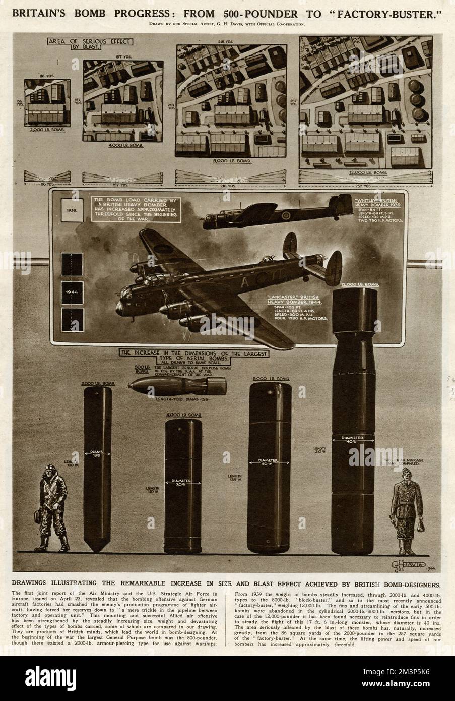 Britain's bomb progress by G. H. Davis Stock Photo - Alamy