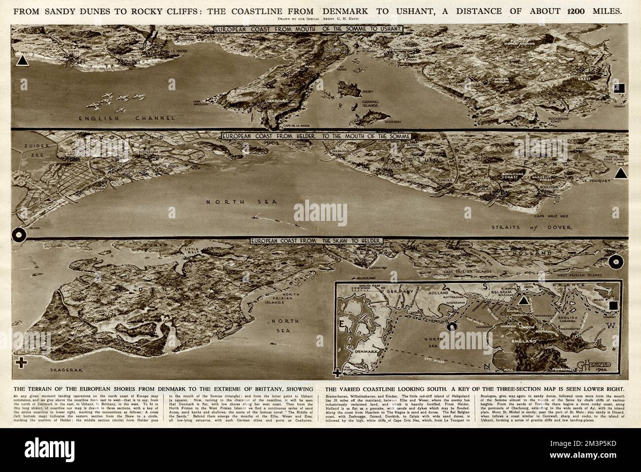 Ushant map hi-res stock photography and images - Alamy