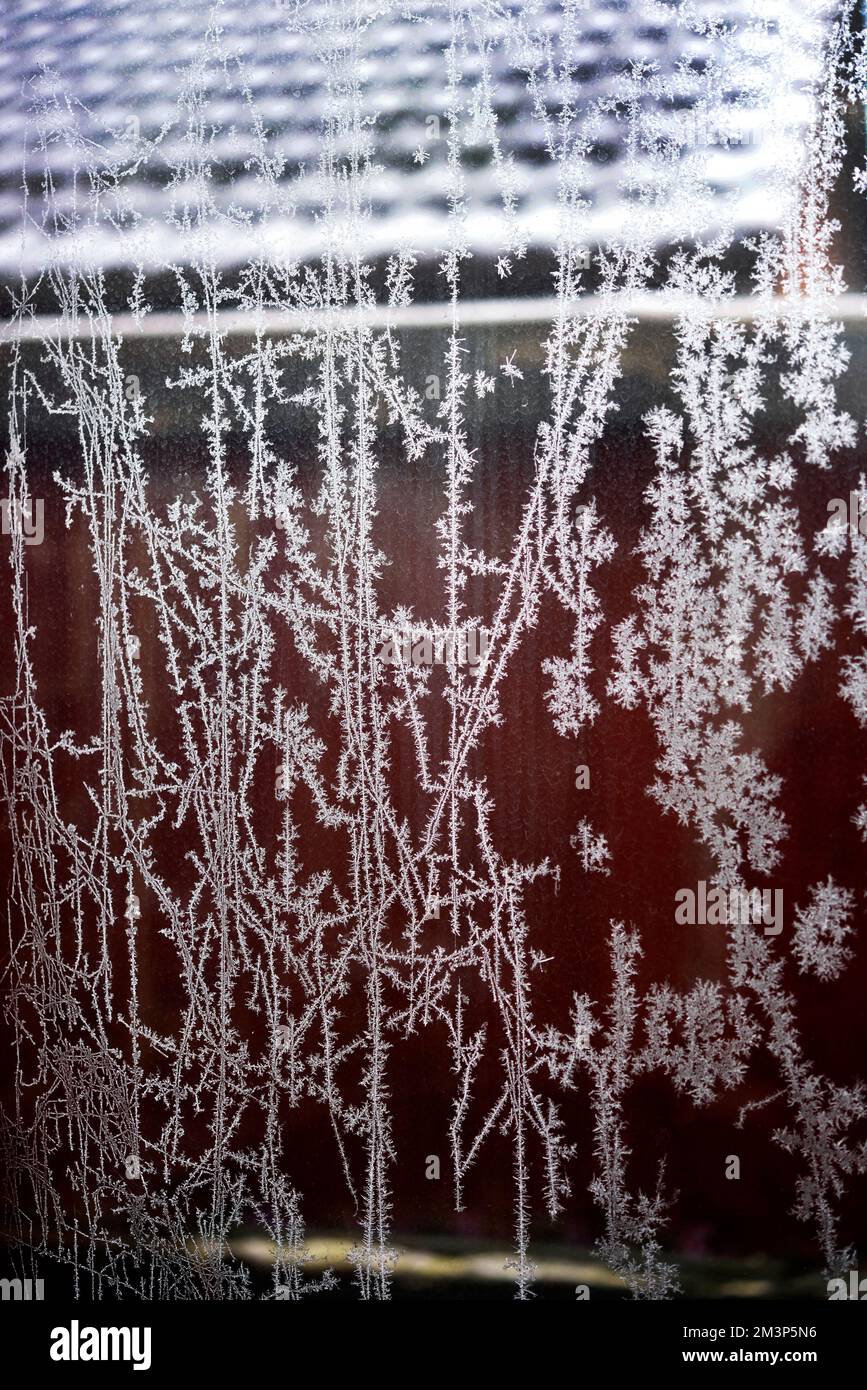 frost on window Stock Photo - Alamy