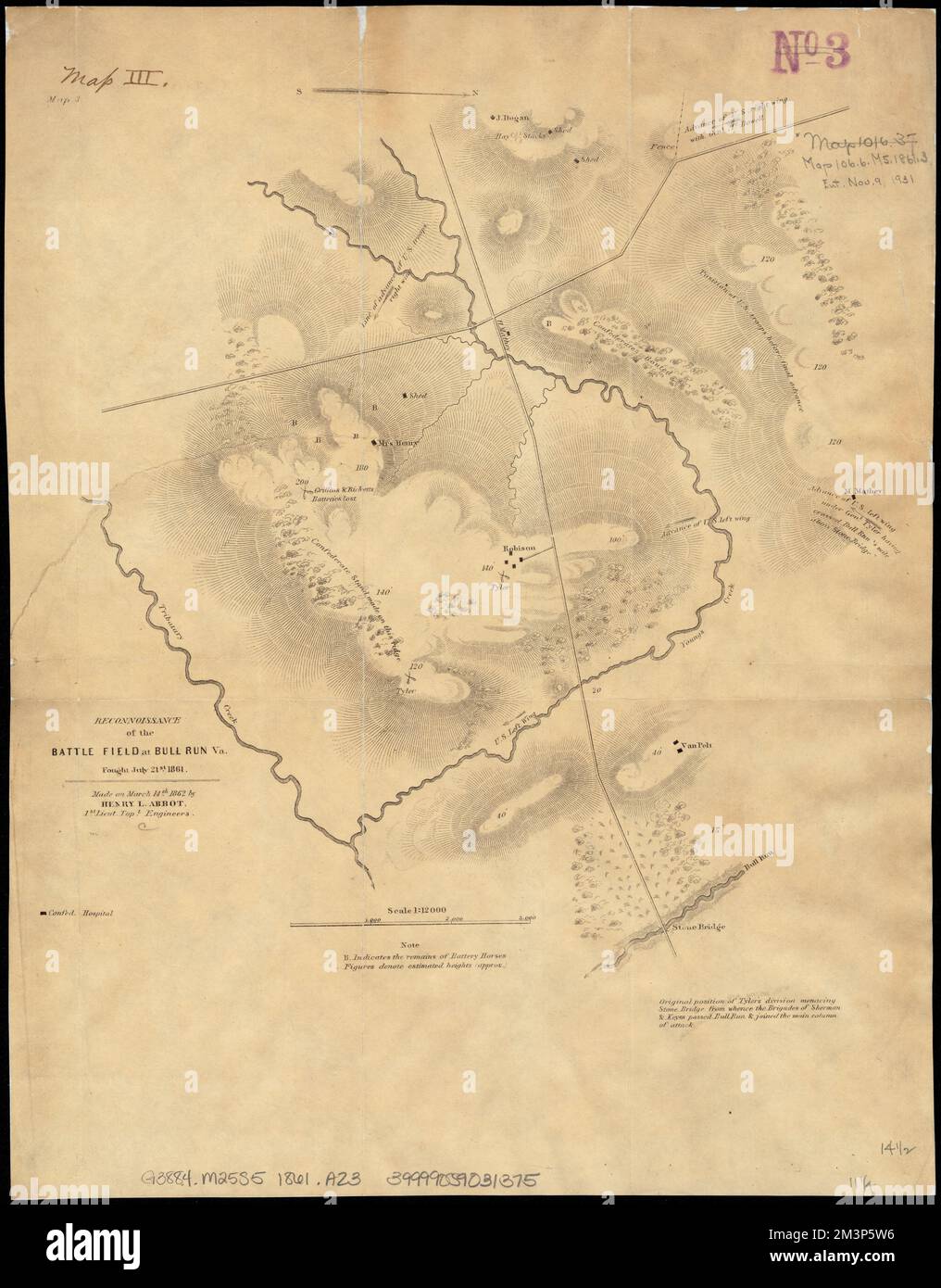 Reconnaissance of the battle field at Bull Run, Va., fought July 21 ...