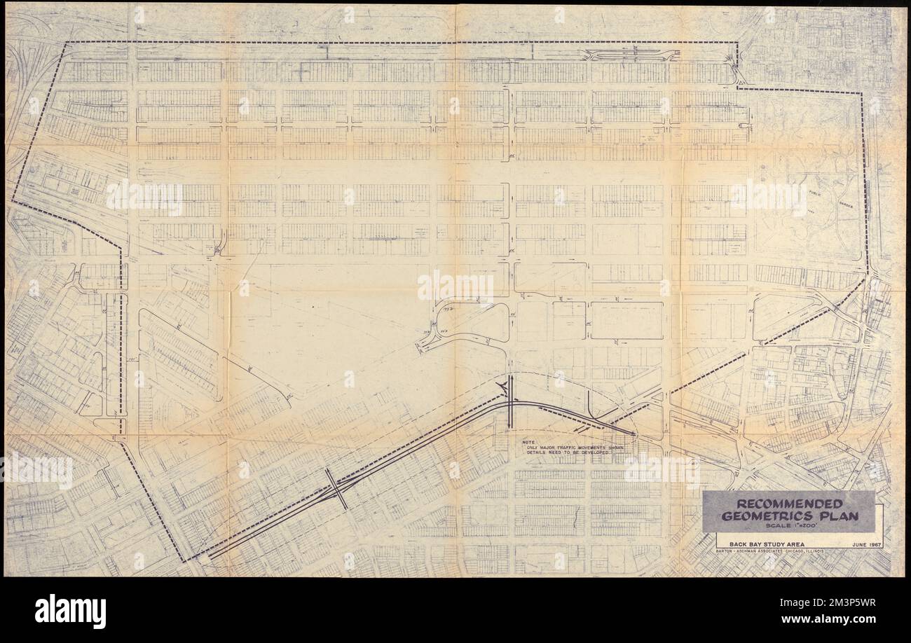 Recommended geometrics plan : Back Bay study area , Back Bay Boston ...