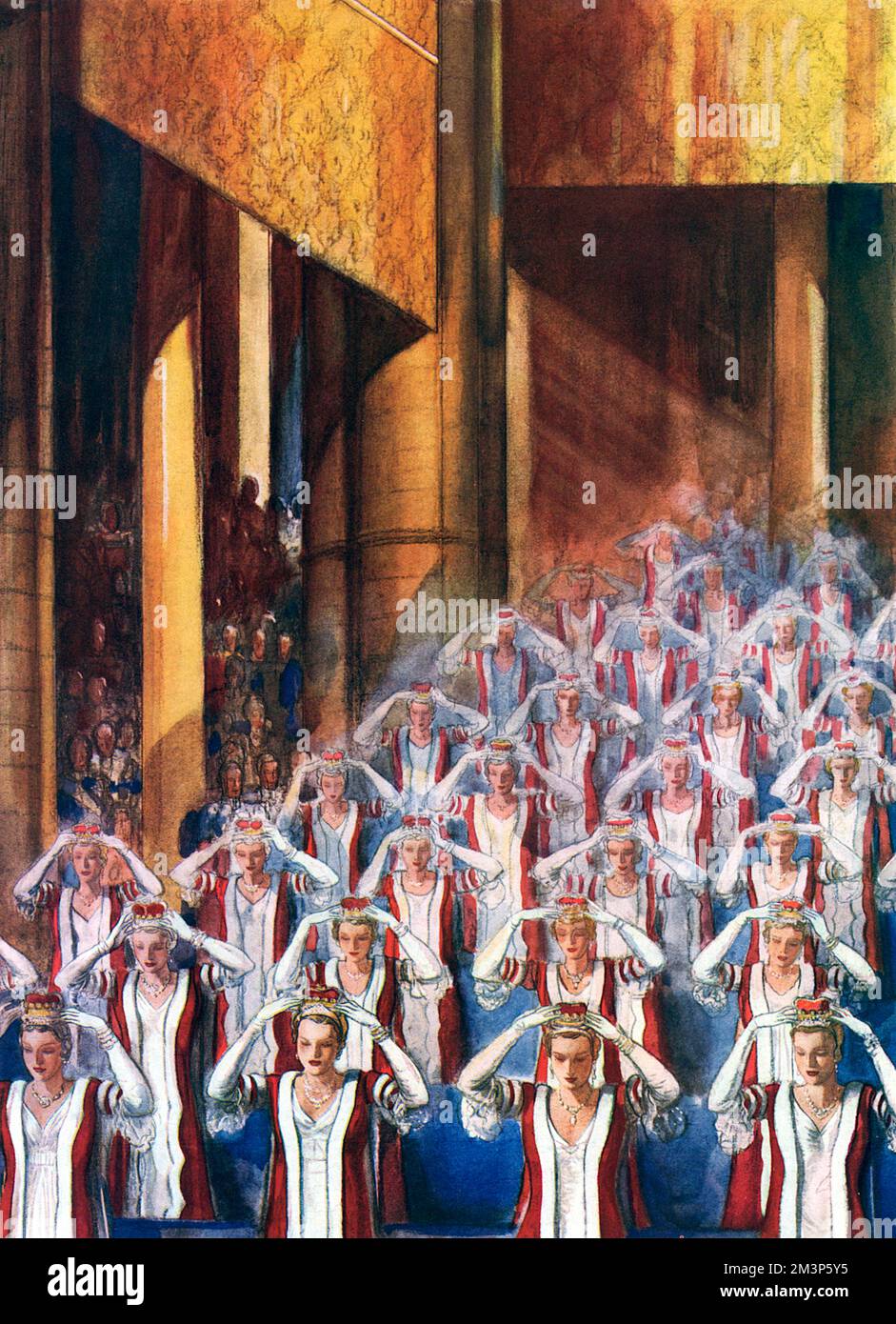1937 Coronation - Peeresses don their coronets Stock Photo - Alamy
