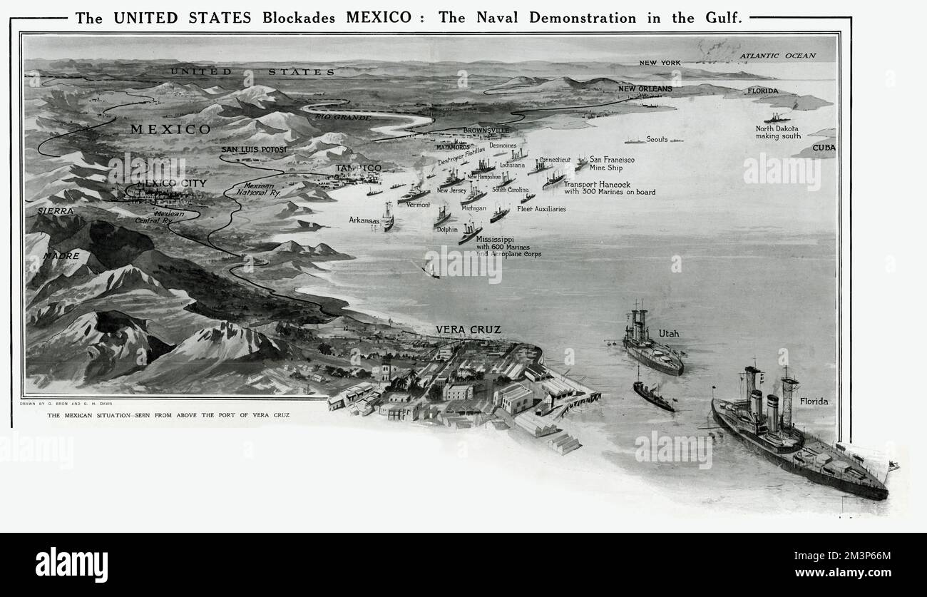 US blockade of Mexico Stock Photo - Alamy