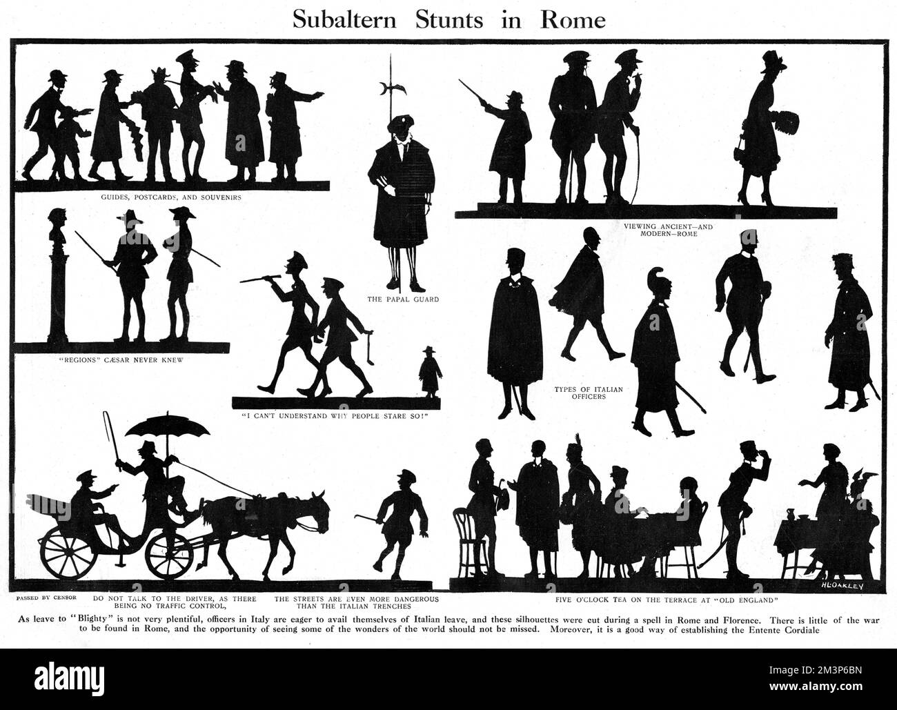 Subaltern Stunts in Rome by H. L. Oakley Stock Photo - Alamy