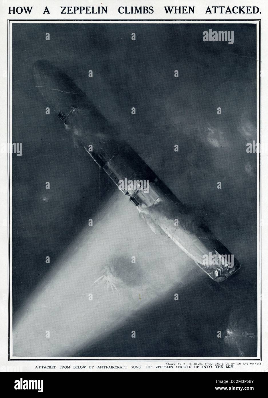 How a Zeppelin climbs when attacked by G. H. Davis Stock Photo - Alamy