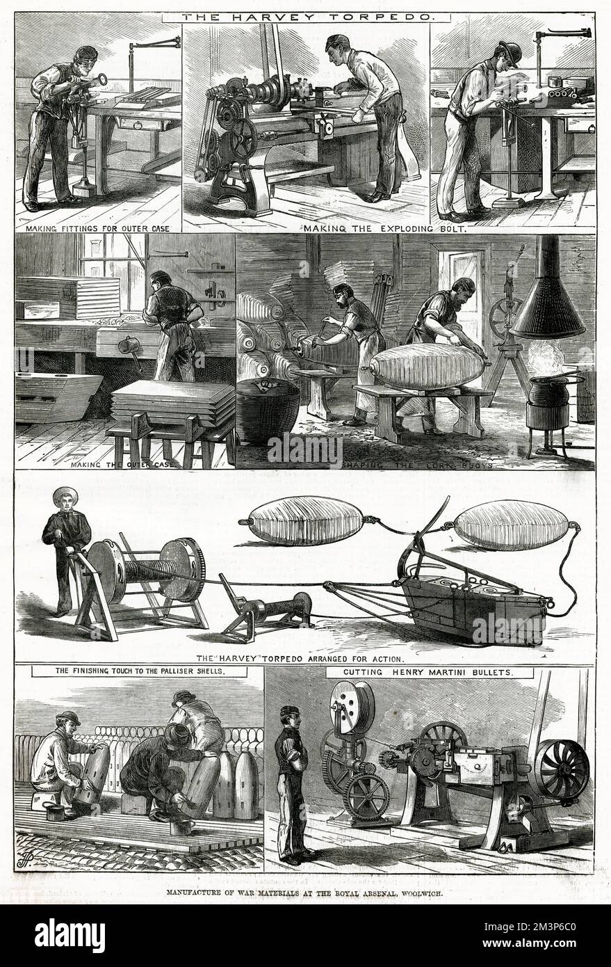 Manufacture of War materials at Woolwich Arsenal 1877 Stock Photo - Alamy