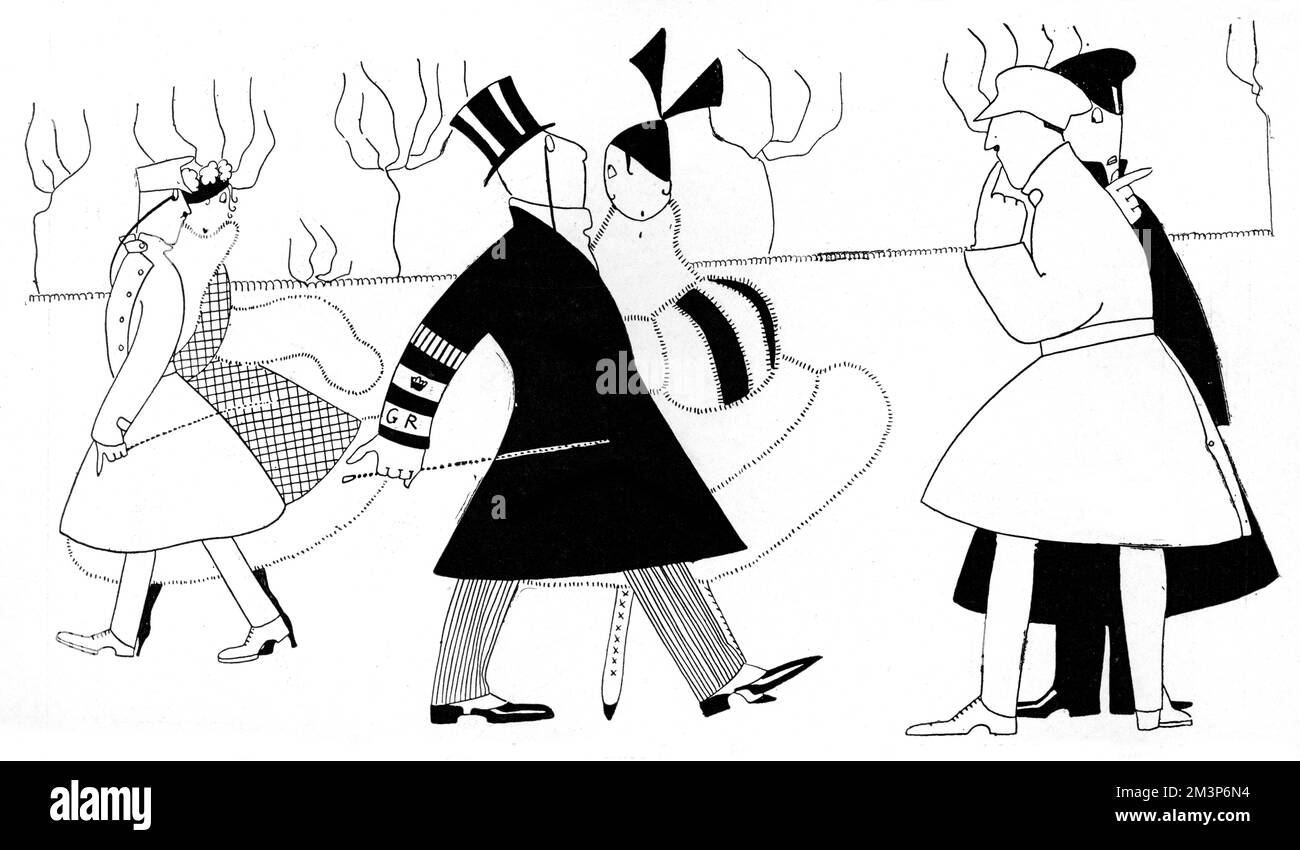 Eve walks out with Uncle Fred wearing his volunteer armbands Stock ...