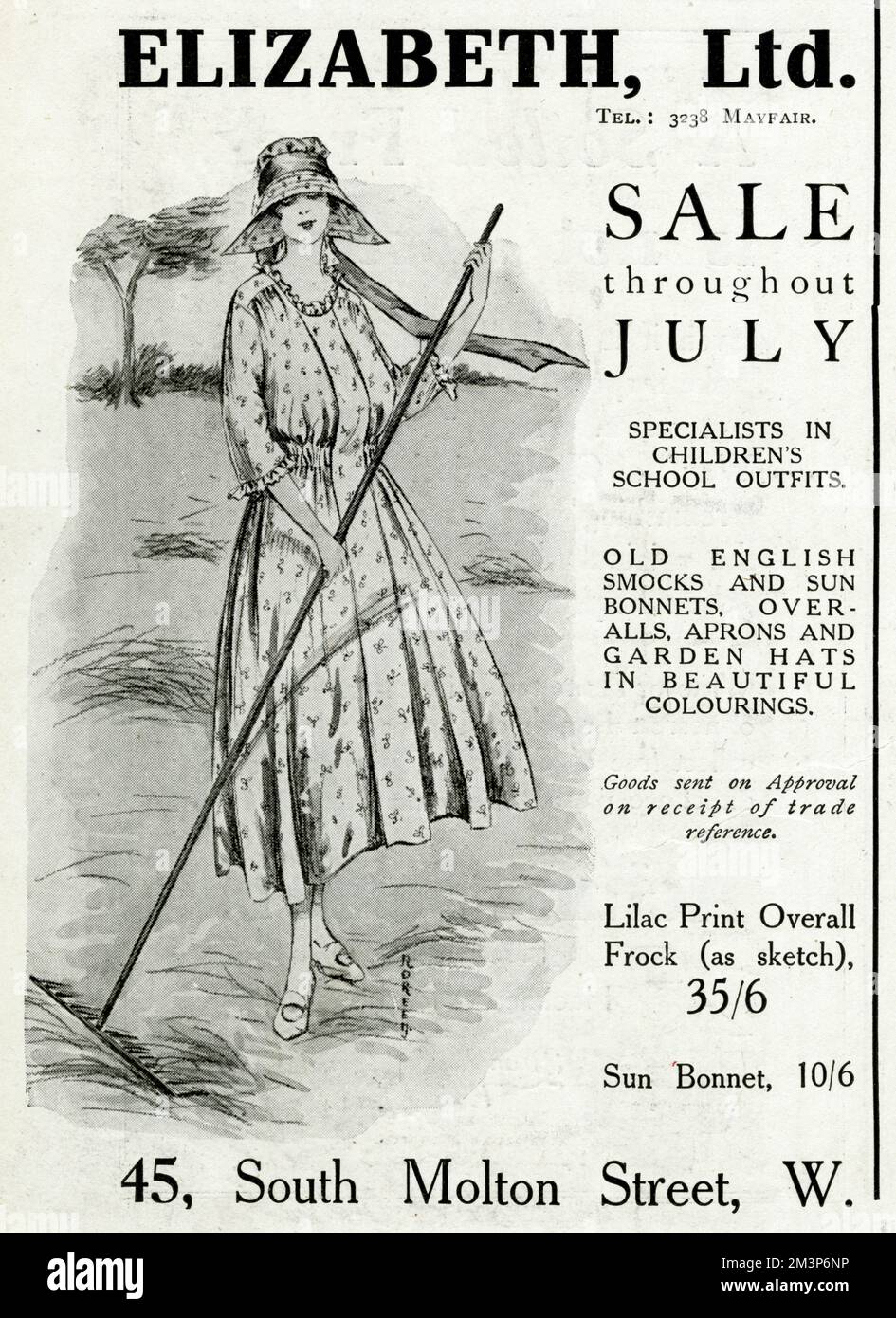Elizabeth Ltd Clothing advertisement, 1916 Stock Photo - Alamy