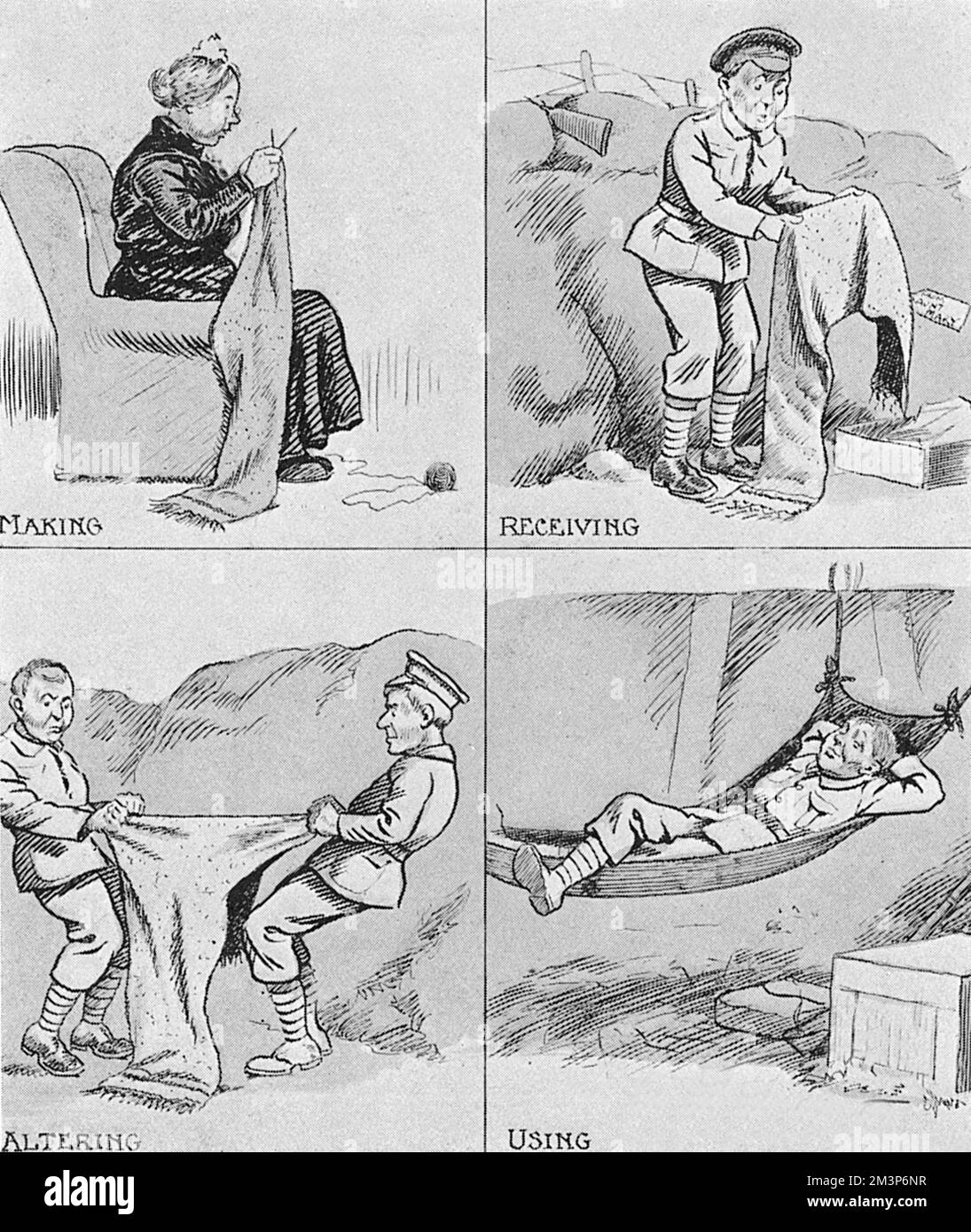 Story of the Knitted Scarf - World War One Stock Photo - Alamy