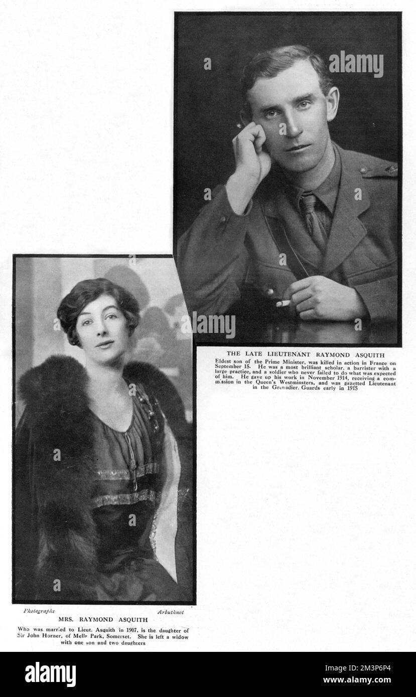 Death of Raymond Asquith, 1916 Stock Photo - Alamy