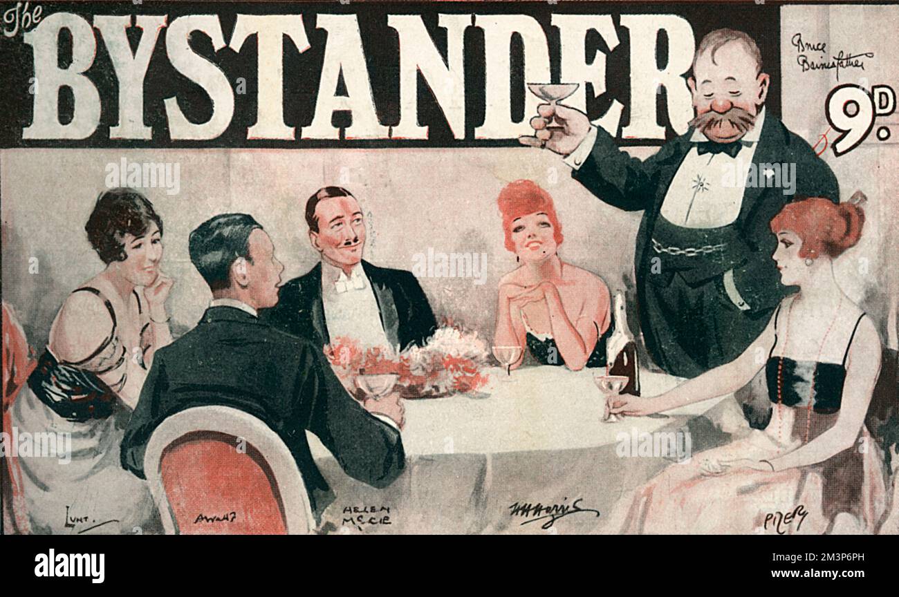 Masthead design for a post-war edition of the Bystander magazine ...