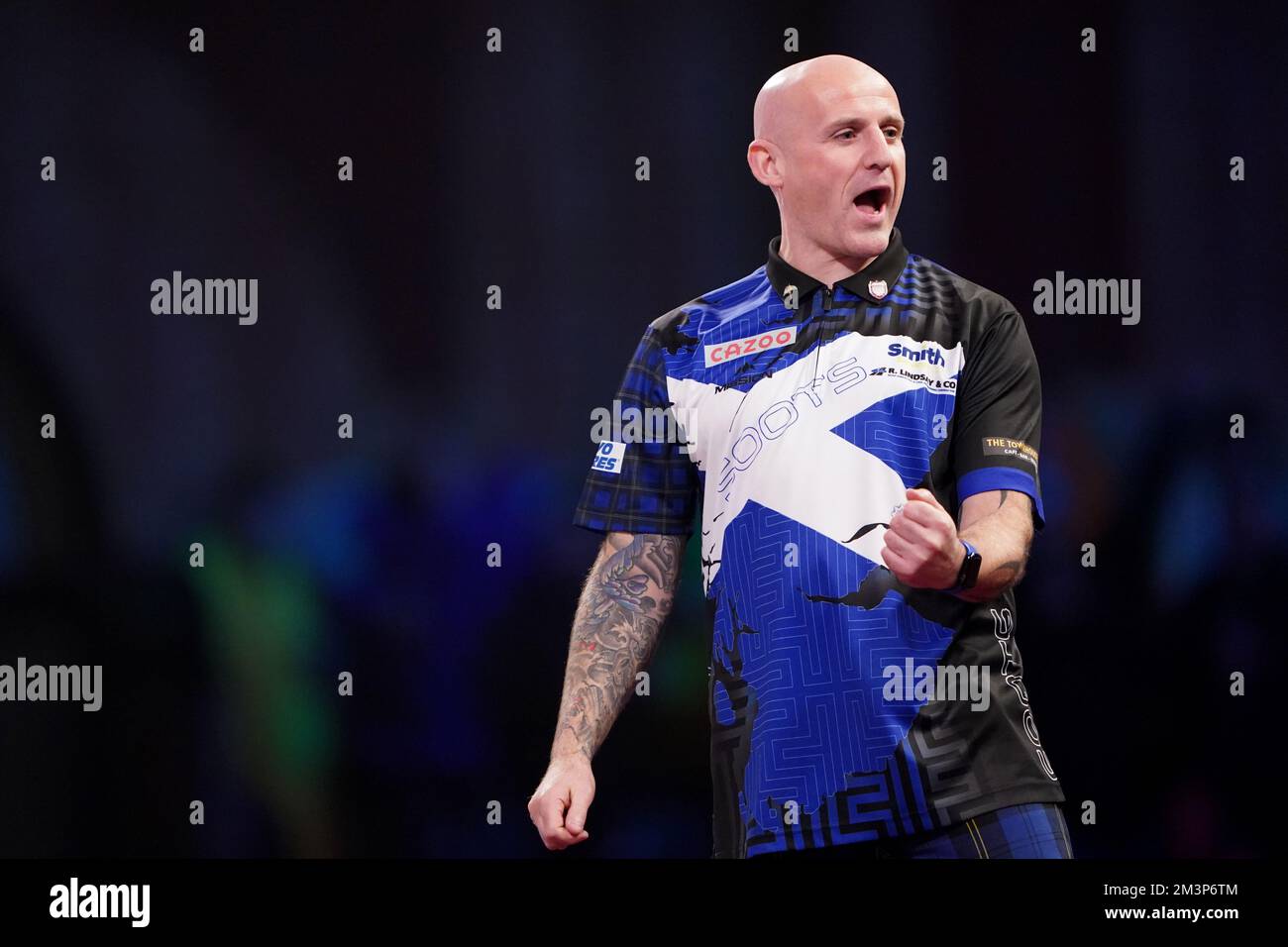 Scotland's Alan Soutar celebrates victory over Australia's Mal Cuming ...