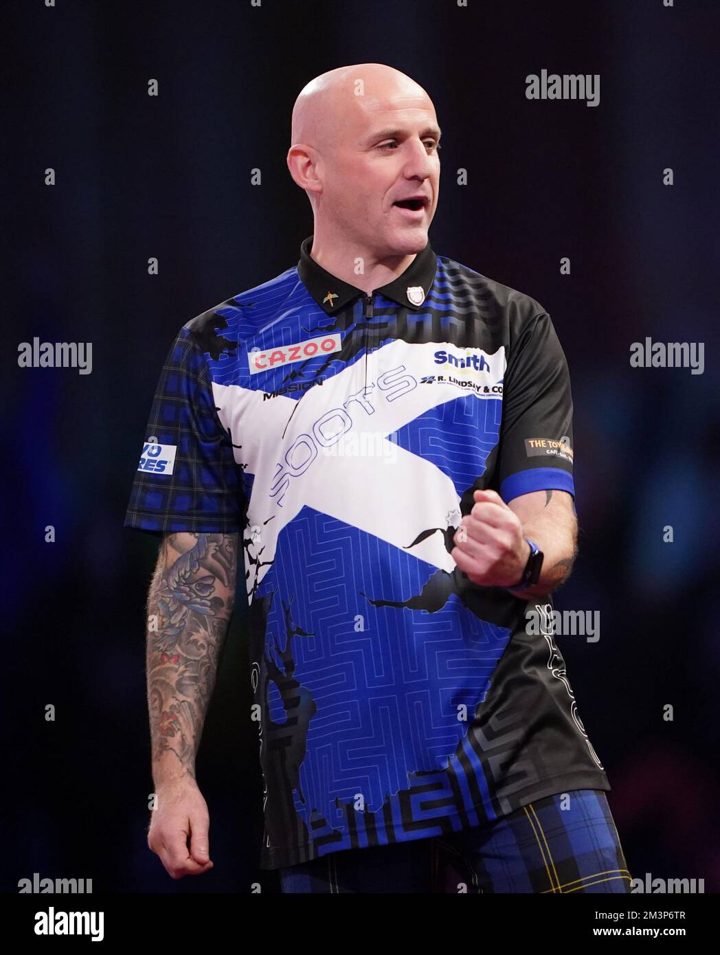 Scotland's Alan Soutar celebrates victory over Australia's Mal Cuming ...