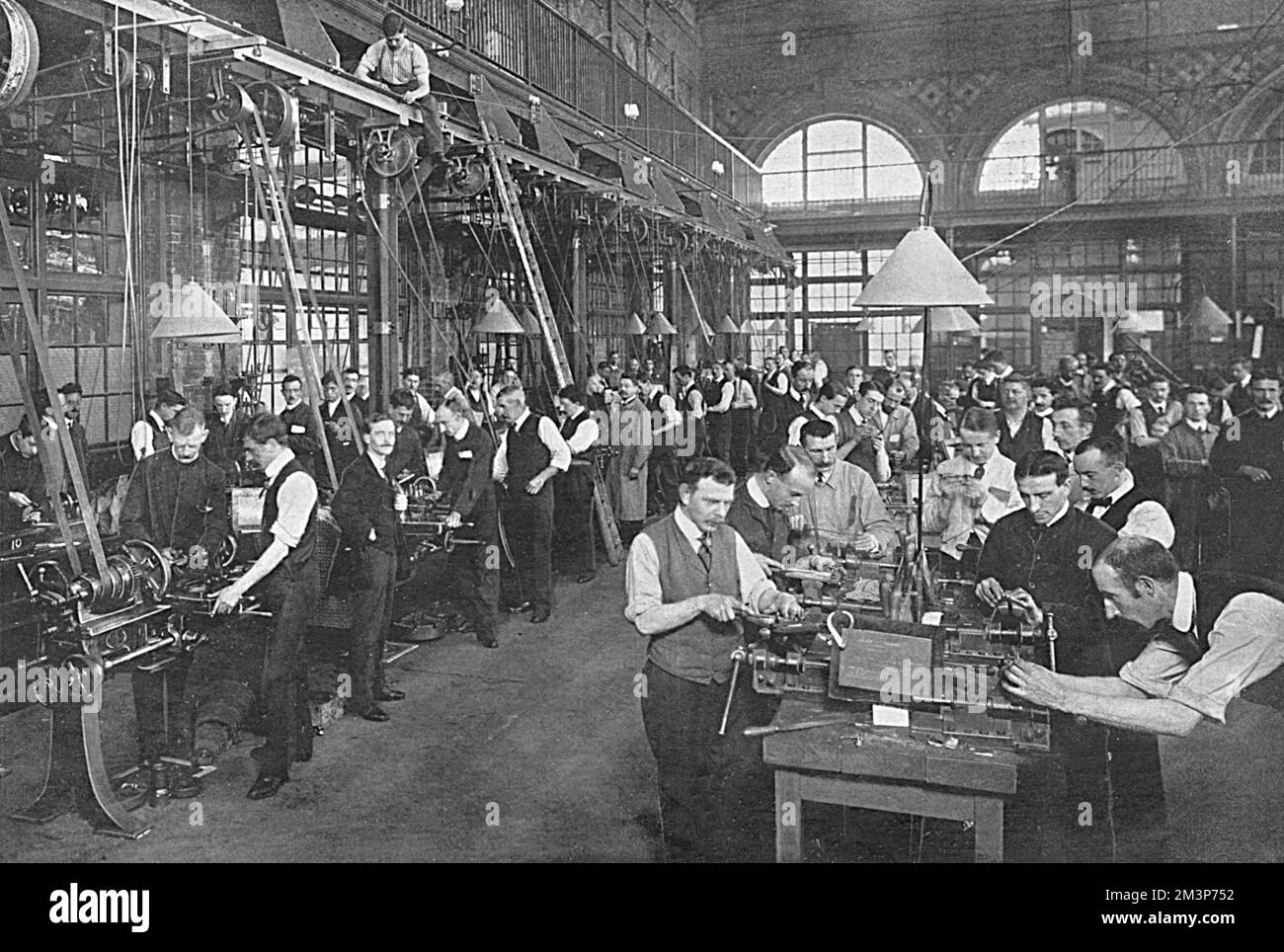 Training men in munition work, WW1 Stock Photo - Alamy
