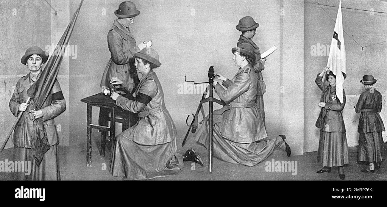 Women Signallers' Territorial Corps, WW1 Stock Photo - Alamy