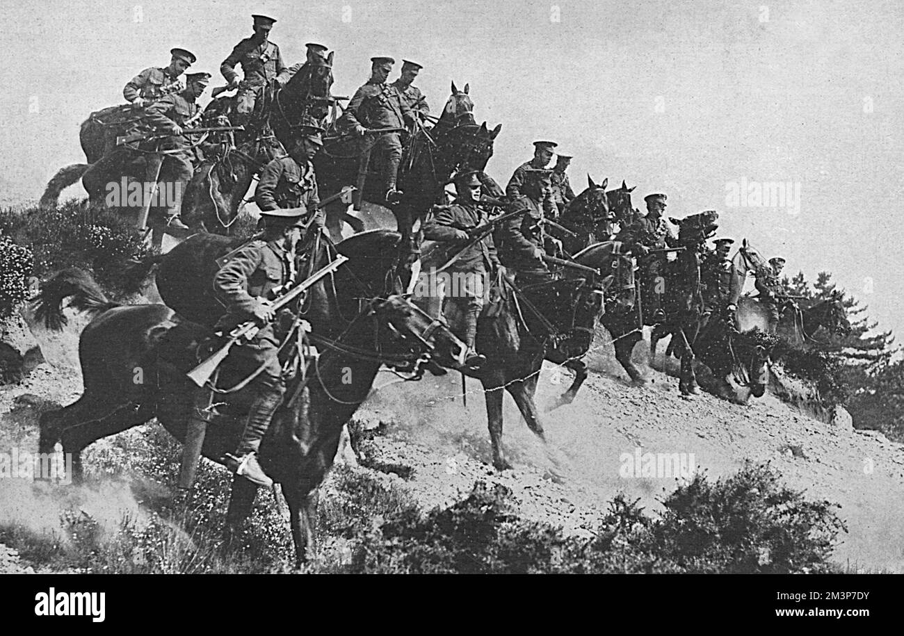 British mounted troops, WW1 Stock Photo - Alamy