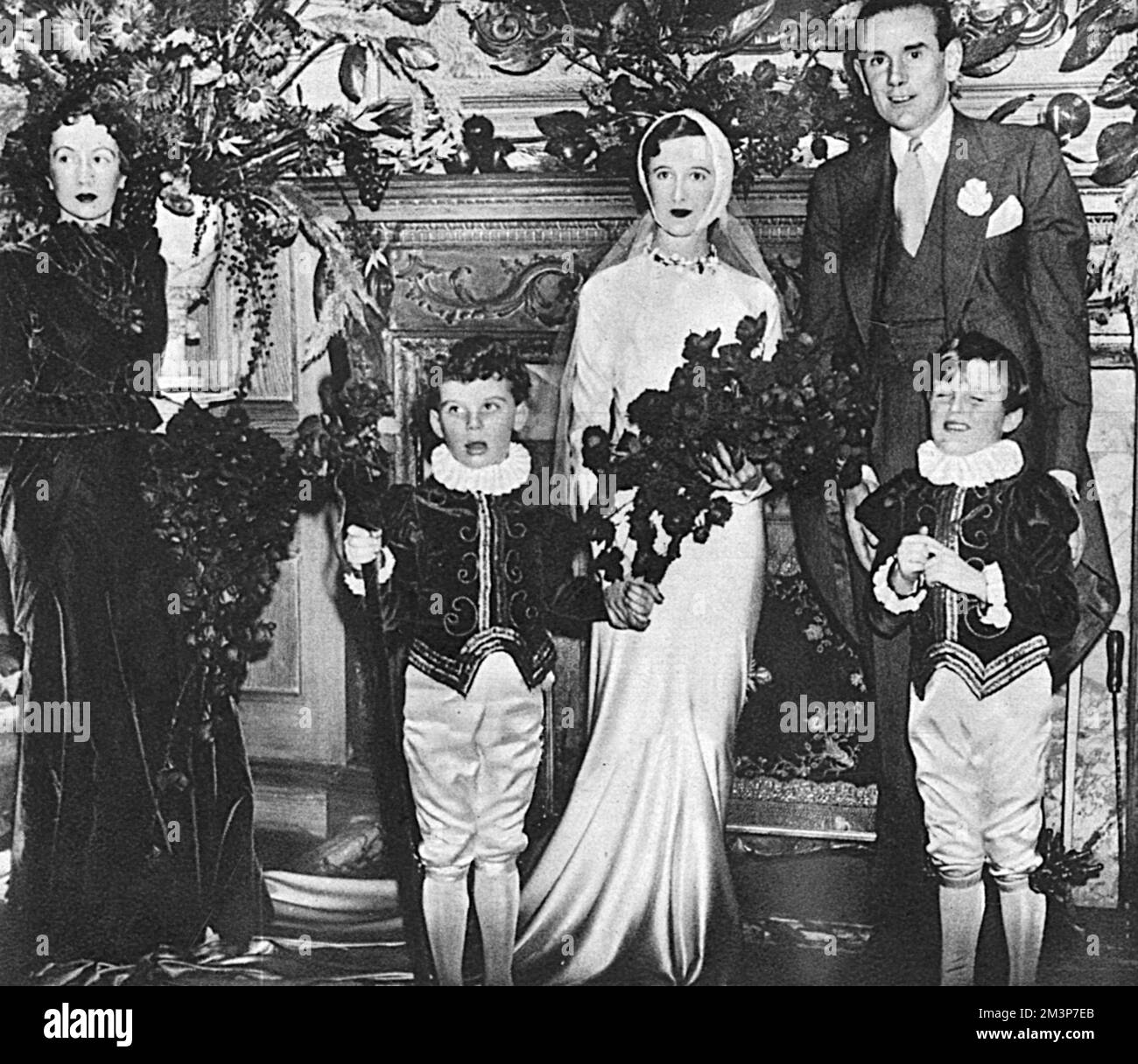 The Hambro - Beaton wedding, 1934 Stock Photo - Alamy